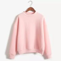 China Spring Plain Crew Neck Sweatshirt Custom Logo Workout Pullover Women'S Hoodies for sale