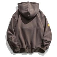 China Patchwork Sports Team Hoodies Zipper Pocket Smile Face Fleece Pullover for sale