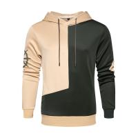 China Men'S 2 Contrast Color Leisure Cozy Athletic Pullover Hoodie With Kangaroo Pockets for sale