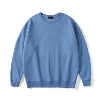 China Vintage Custom Cotton Fleece Crewneck Blank Oversized Sweatshirt Loose Unisex for sale