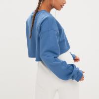 China Women Cropped Sweater Soft Crewneck Sweatshirt Customized for sale
