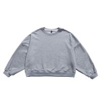 China Drop Shoulder French Terry Cotton Blank Plain Mens Oversized Crewneck Sweatshirts for sale