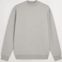 China Mens Long Sleeve Mock Neck 100% Cotton Sweater Gray Color Plain Simple Classy for sale