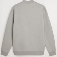 China Mens Long Sleeve Mock Neck 100% Cotton Sweater Gray Color Plain Simple Classy for sale