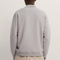 China Mens Long Sleeve Mock Neck 100% Cotton Sweater Gray Color Plain Simple Classy for sale