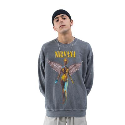 China Men'S Acid Wash Jumper Cotton Plain Custom Crewneck Sweatshirt 3d Full Printed for sale