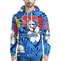 China Hibiscus Print Men'S Sports Team Hoodies Pullover Streetwear Customizable Pattern for sale