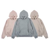 China Custom Embroidery Blank Unisex Plain Hoodies 100% Cotton Oversize Sweatshirt for sale