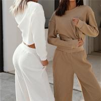 China Solid Color Two Piece Sets 2XL Sportswear Tracksuits For Women for sale