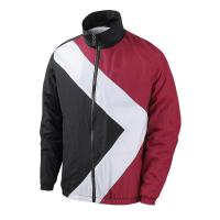 China Zip Up Color Block Hooded Windbreaker Running Track Men Varsity Jacket for sale