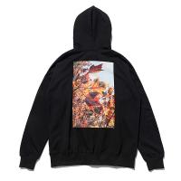 China Oversized Unisex Sports Team Hoodies Maple Leaf Picture Print Loose Casual His Dark for sale