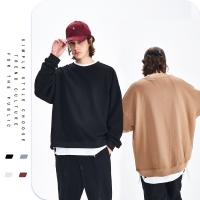 China Long Sleeve Oversized Crewneck Pullover Sweatshirts Custom Logo Printed for sale