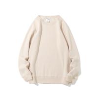 China Winter Fleece Oversized Pullover Hoodie Sweatshirt Custom Logo Unisex Plain Crew Neck for sale