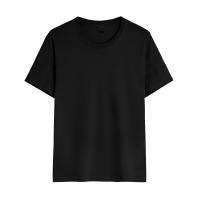 China Cotton Fitted Blank Black T Shirt Custom Silkscreen Embroidery Print Logo for sale