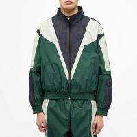 China 100% Nylon Windbreaker Track Jacket Custom Mens Colorblock Elasticated Trims for sale
