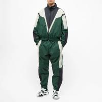 China 100% Nylon Windbreaker Track Jacket Custom Mens Colorblock Elasticated Trims for sale