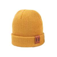 China Merino Wool Blend Rib Knit Pleated Beanies And Caps Itch Free With Private Label for sale