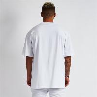 China O Neck Men Blank T Shirt Custom Cotton Loose Drop Shoulder for sale