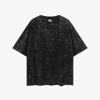 China O Neck Men Blank T Shirt Custom Cotton Loose Drop Shoulder for sale