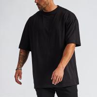 China O Neck Men Blank T Shirt Custom Cotton Loose Drop Shoulder for sale