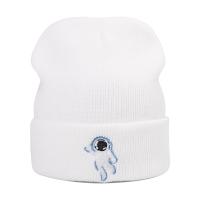 China Autumn Acrylic Beanie And Caps Unisex Cute Astronaut Embroidery for sale