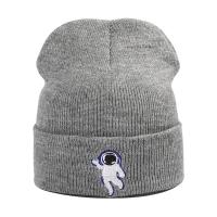 China Autumn Acrylic Beanie And Caps Unisex Cute Astronaut Embroidery for sale