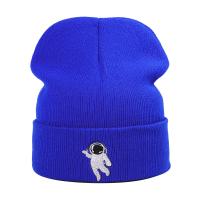 China Autumn Acrylic Beanie And Caps Unisex Cute Astronaut Embroidery for sale