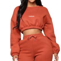 China Cotton French Terry Fleece Plain Crew Neck Sweatshirt Crop Oversize Anti Wrinkle for sale