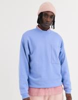 China Shinny Blank Crew Neck Sweatshirt Mens Oversized With Big Pocket for sale