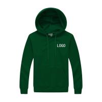 China Unisex Plain 100% Cotton Oversized Pullover Hoodie Green Color for sale