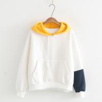 China Adults Multi Color Block Unisex Plain Hoodies Fleece Fabric for sale