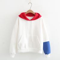 China Adults Multi Color Block Unisex Plain Hoodies Fleece Fabric for sale