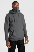 China OEM 65% Cotton Streetwear Pullover Hoodies Embroidery With Facemask for sale