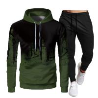China ODM Men Tracksuit Set Sportswear Hooded And Pant Pullover Two Piece for sale
