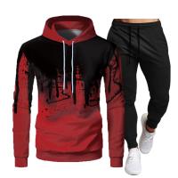 China ODM Men Tracksuit Set Sportswear Hooded And Pant Pullover Two Piece for sale