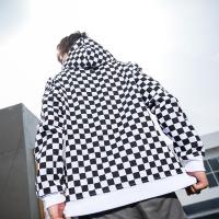 China Mens Plaid Sublimation Pullover Sweater Hoodies With Silk Screen Printing for sale