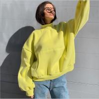 China Embossed Crewneck Women Blank Oversized Sweatshirts Full Sleeve for sale