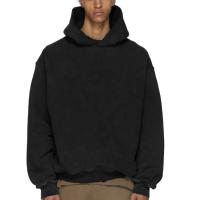 China Custom Non Drawstring Blank Oversized Sweatshirts Black Cropped Hoodies for sale