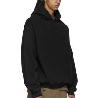 China Custom Non Drawstring Blank Oversized Sweatshirts Black Cropped Hoodies for sale