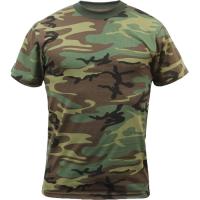 China Large Size Army Wear Camo T Shirts 180 Grams Logo Printing for sale