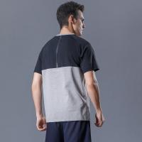 China Quick Drying Sports T Shirt Men'S Round Neck Short Sleeve Top Loose Running Fitness Clothes for sale