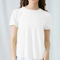 China Solid Color Blank T Shirts Breathable Jogging Top Loose Top Short Sleeve for sale