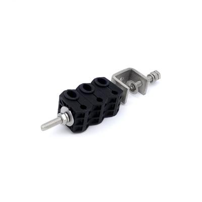 China 6 Way Feeder Clamp for Fiber Optic and Power Cables 7-14mm Stainless Steel for sale