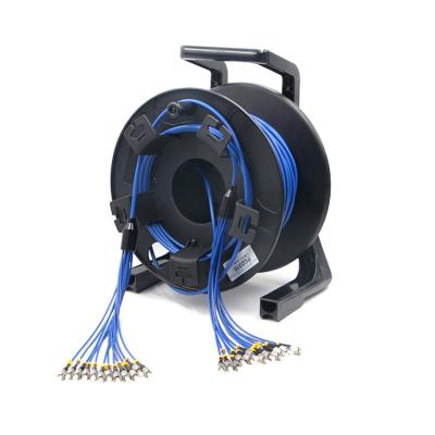 China Retractable Fiber Optic Cable 2 to 24 Cores Outdoor Armoured Reel for Field Deployment for sale