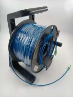 China Metal Portable Pre-Terminated TPU Fiber Optic Cable Drum Reel 2core 4core 12core 430mm for sale