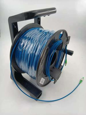 China Metal Portable Pre-Terminated TPU Fiber Optic Cable Drum Reel 2core 4core 12core 430mm for sale