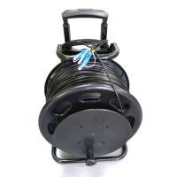 China Portable Fiber Optic Cable Reel 2-12 Cores SC/LC/FC Connector Armoured for sale