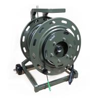 China Portable Cable Reel Optitap SC TPU Outdoor Armored Fiber Optic Cable 430mm Disk 13kg for sale