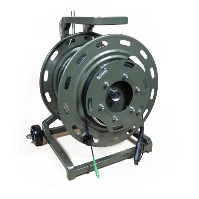 China Portable Cable Reel Optitap SC TPU Outdoor Armored Fiber Optic Cable 430mm Disk 13kg for sale