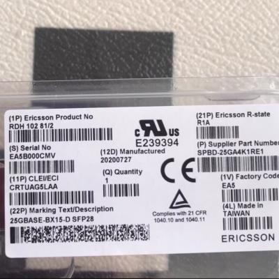 China Original Ericsson RDH 102 81/1 81/2 25GBASE-BX15-D SFP28 Optical Transceiver Module for sale